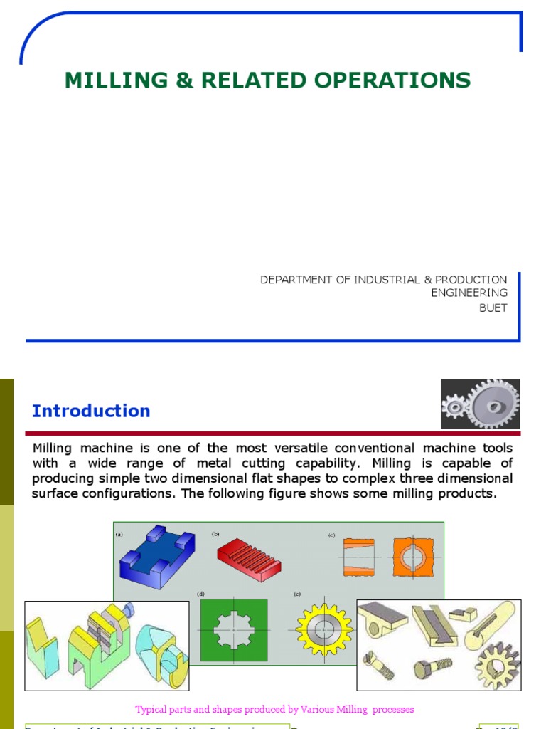 5 Milling & Related Operations | PDF | Industrial Processes | Crafts