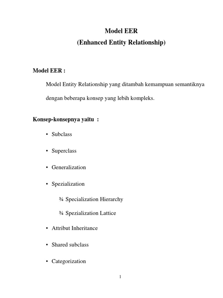 Model EER | PDF | Komputer
