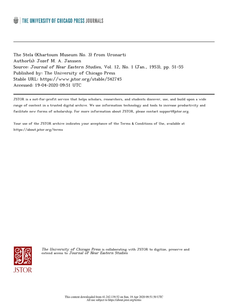 The Stela from Uronarti Museum in Khartoum | PDF | Ancient Egypt