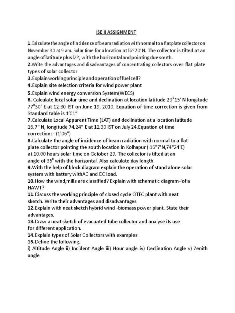 ISE II Assignment | PDF