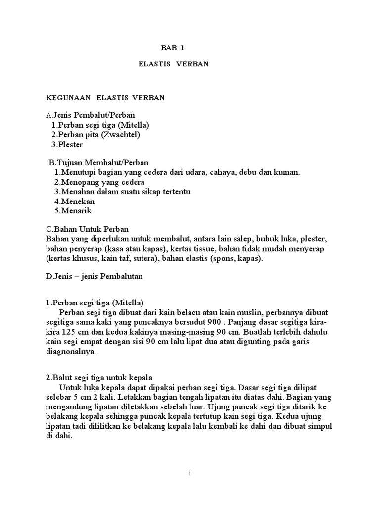 Tehnik Membalut Luka | PDF