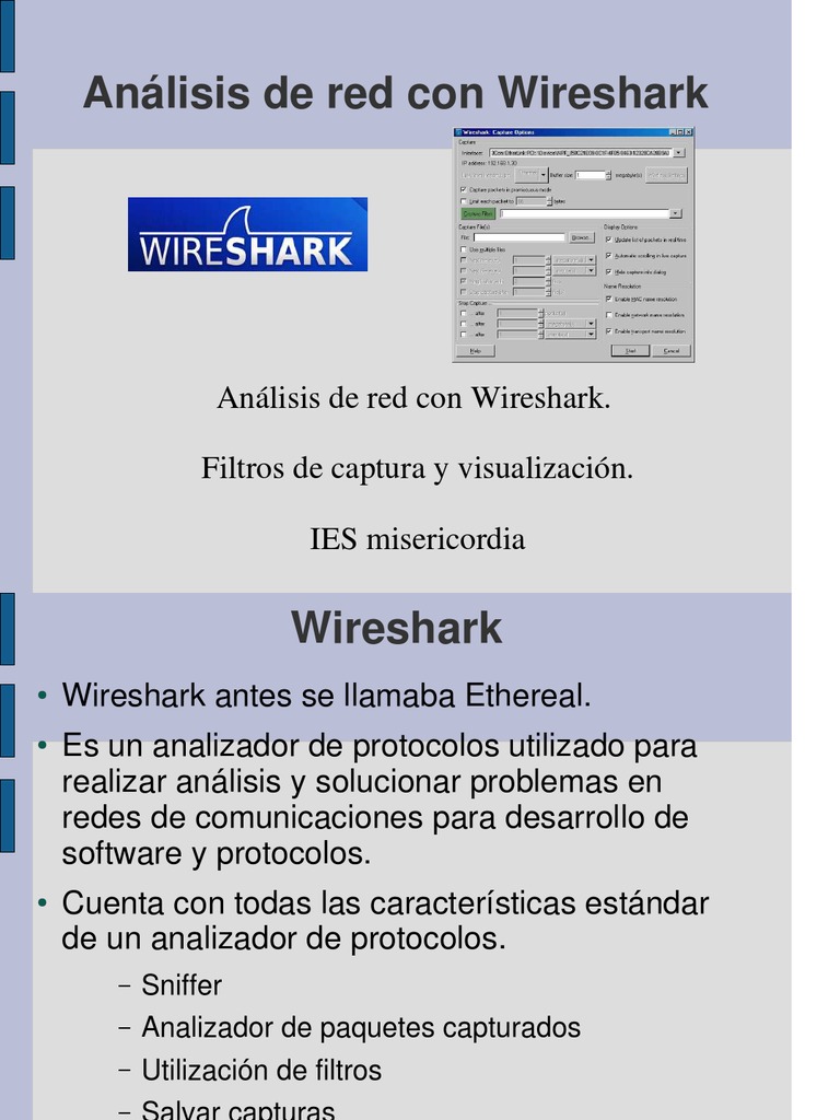 1 Wireshark Tutorial Basico de Uso Miguel-1 | PDF | Protocolos de internet | Transmisión de datos