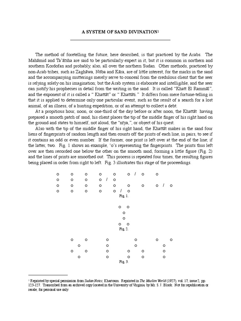 A System of Sand Divination | PDF | Divination | Occult & Paranormal