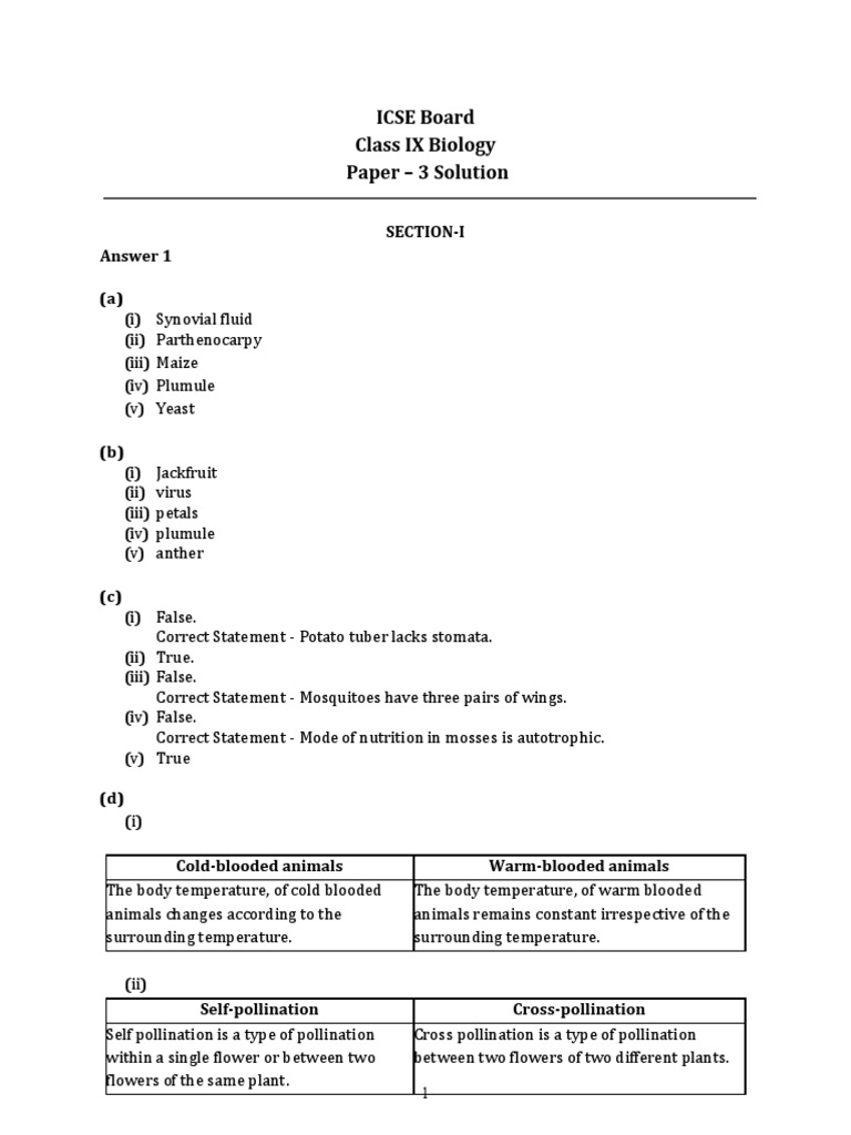 icse-board-class-ix-biology-paper-3-solution-section-i-answer-1-a