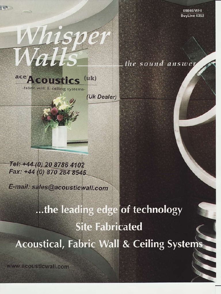 Whisper Walls: Acoustic Design Solutions | PDF