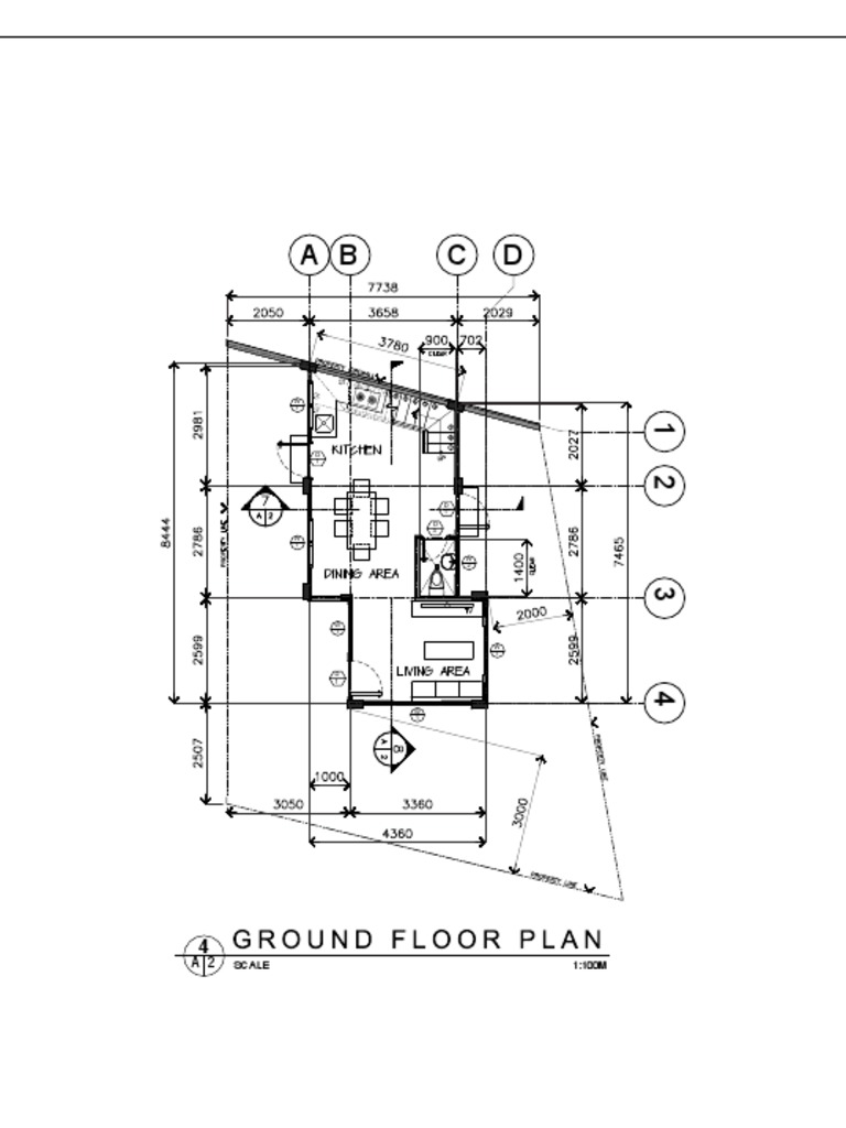 AB C D: Ground Floor Plan | PDF
