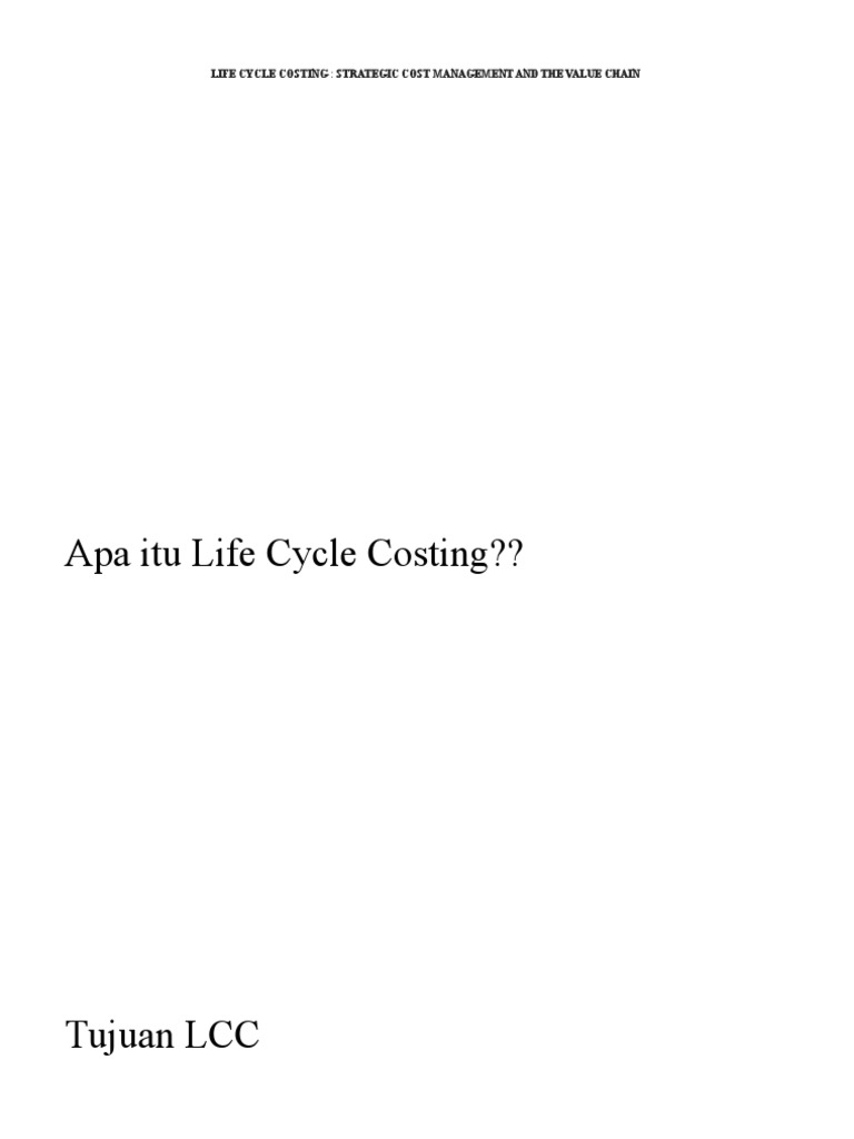 Strategi LCC & Rantai Nilai | PDF