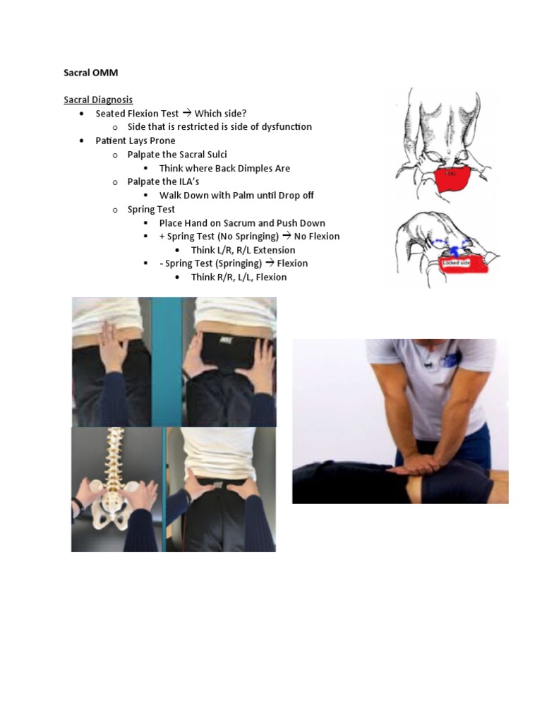 Sacral Osteopathic Manual Medicine (OMM) Techniques for Diagnosing and ...
