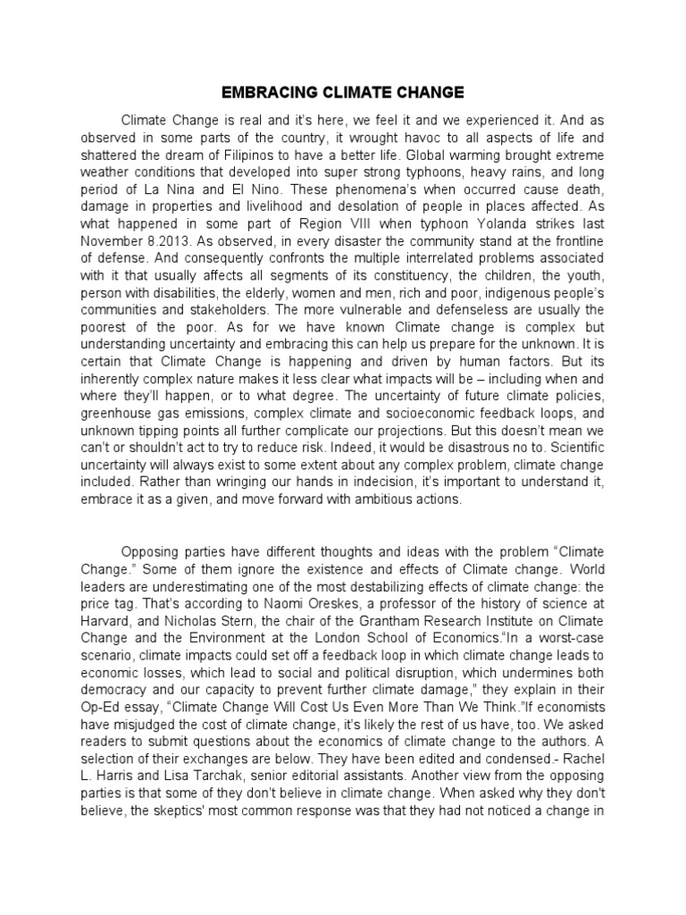 Position Paper | PDF | Climate Change | Sustainability Position Paper | PDF | Climate Change | Sustainability