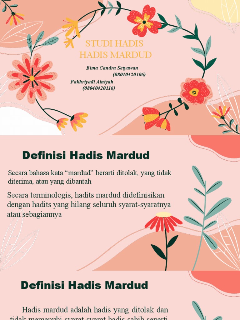 Definisi dan Ciri Hadis Mardud | PDF | Agama & Spiritualitas