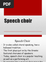 Elements of A Speech Choir | PDF | Career & Growth | Language Arts ...
