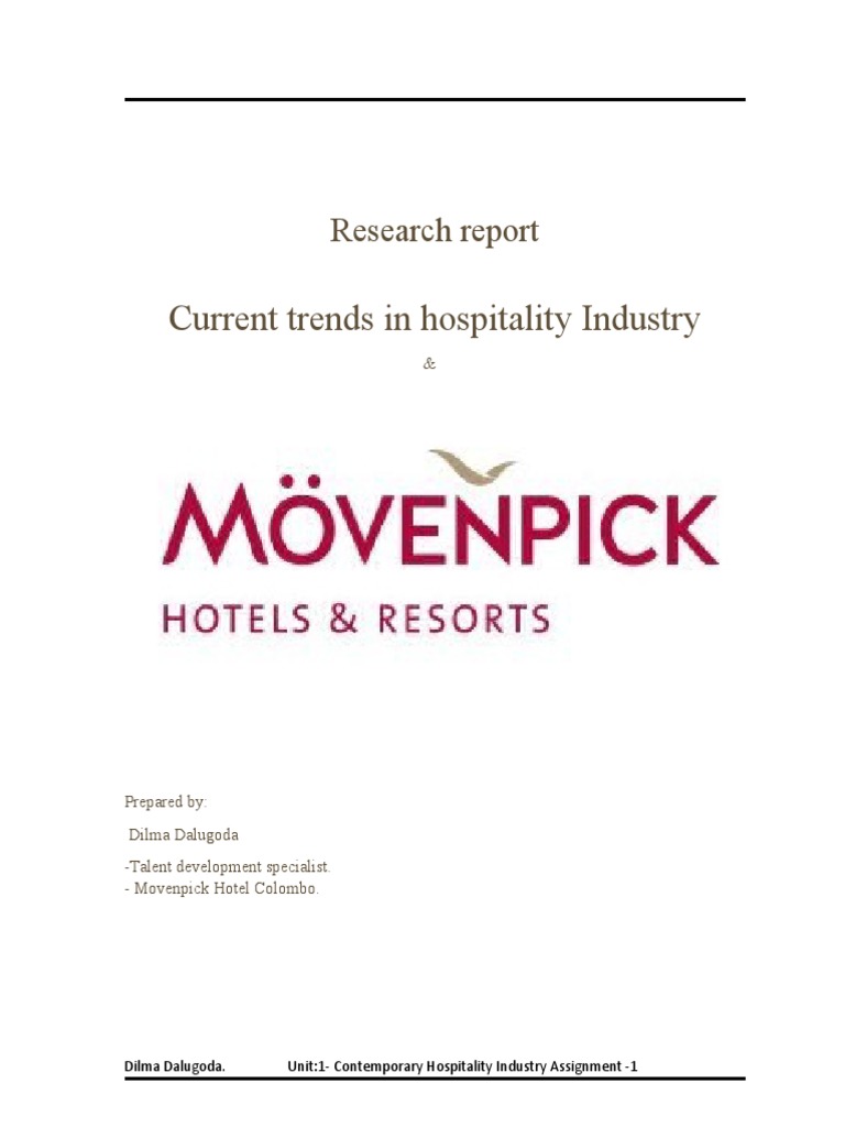 Research Report - Current Trends in Hospitality Industry | PDF | Hotel ...