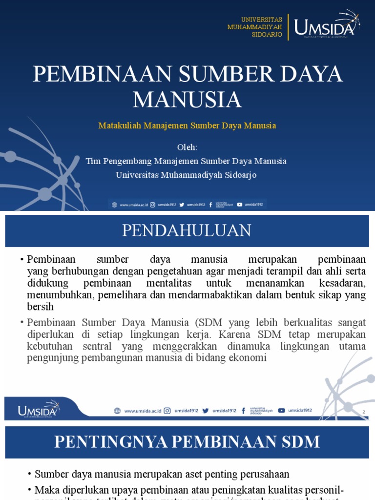 Pertemuan 1.D Pembinaan SDM | PDF