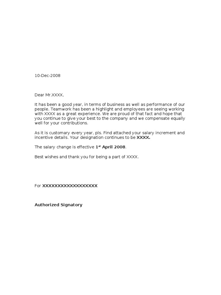 Increment Letter Format | PDF