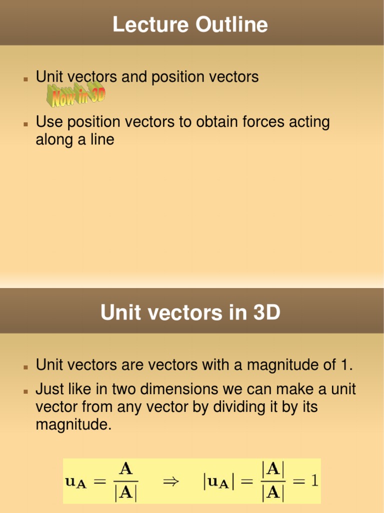 Unit and Position Vector | PDF | Euclidean Vector | Abstract Algebra