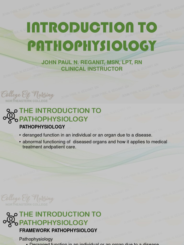 Introduction To Pathophysiology | Download Free PDF | Symptom | Chronic ...