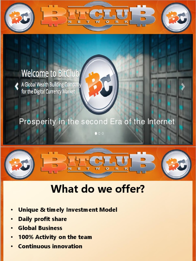 Bitclub Network - Presentation 19 Jan 2017 | PDF