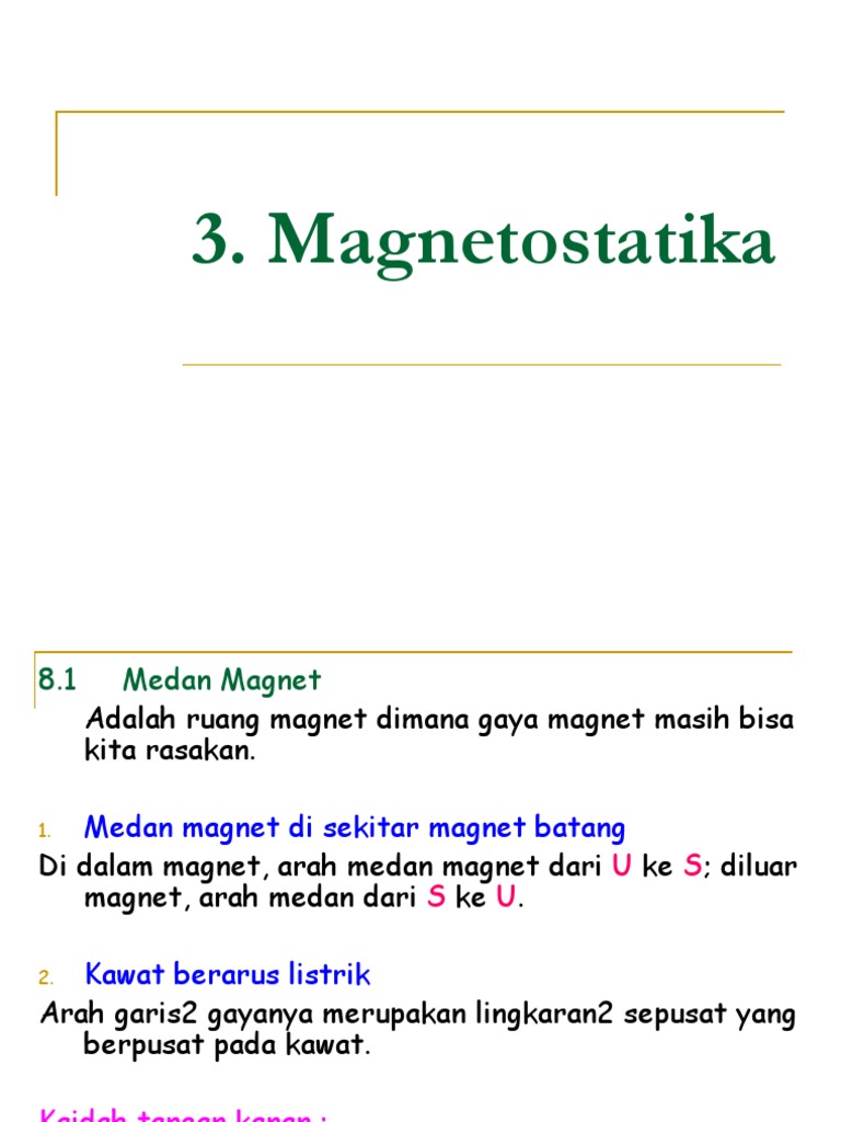 Materi Magnet Kelas 9: Magnetostatika | PDF | Teknologi & Rekayasa
