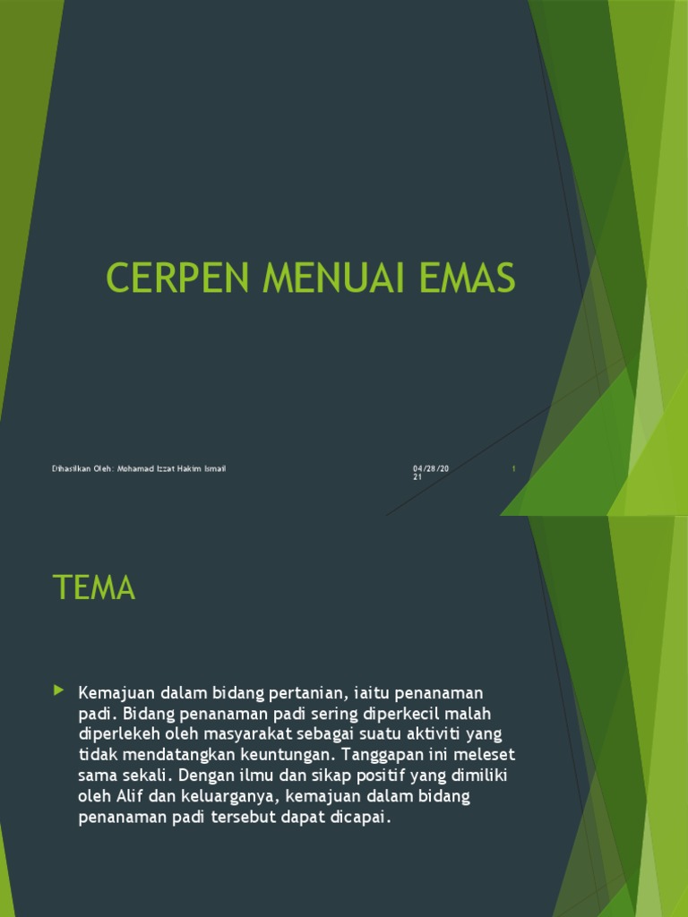 Cerpen - Menuai Emas | PDF