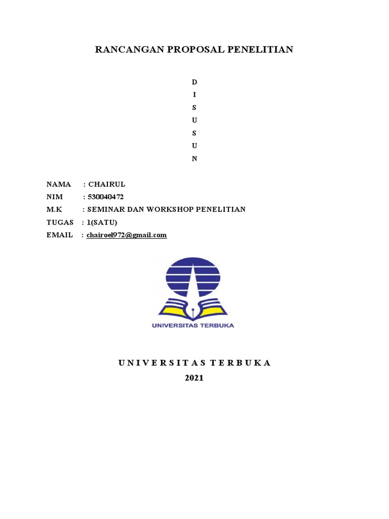 Rancangan Proposal Penelitian Bab 1 | PDF