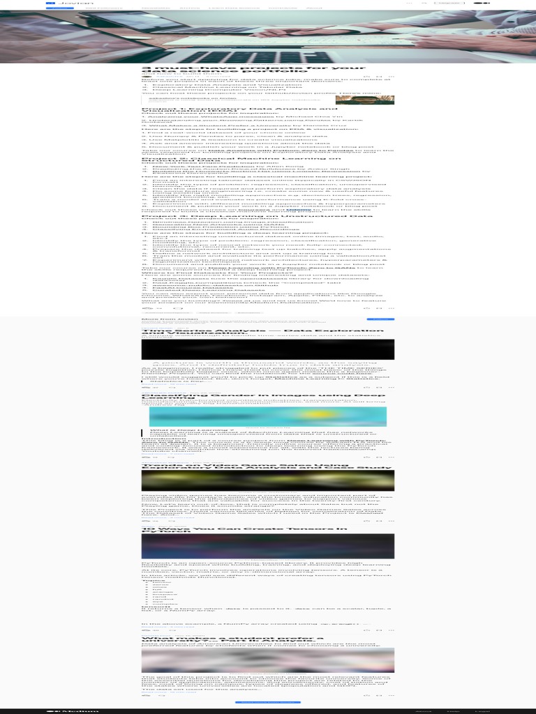 3 Must-Have Projects For Your Data Science Portfolio - by Aakash N S ...