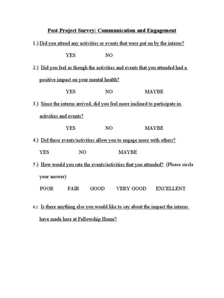 Project Survey | PDF