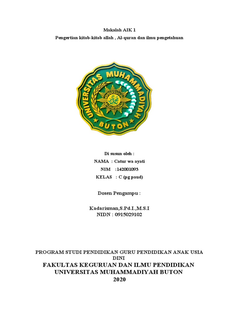 Makalah Aik 1 | PDF
