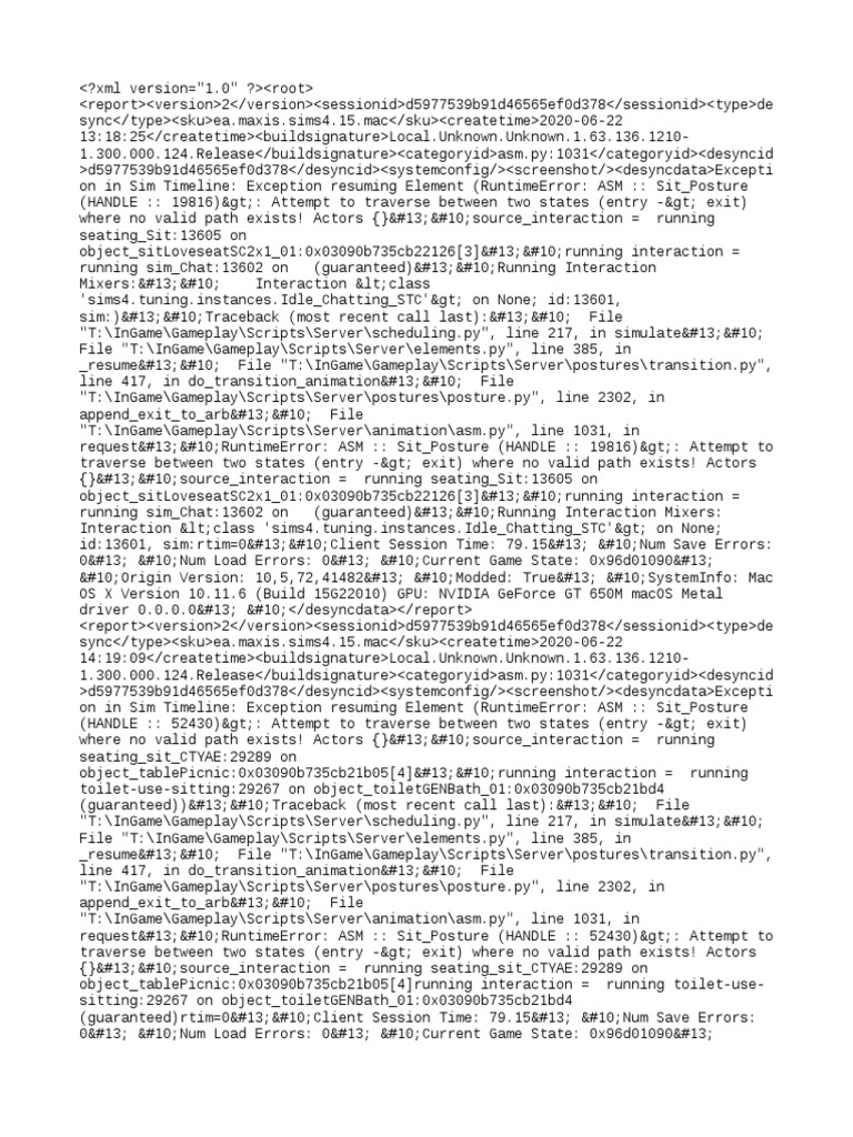 Sims 4 Mac Desync Error Report | PDF | Computer Science | Computer Engineering