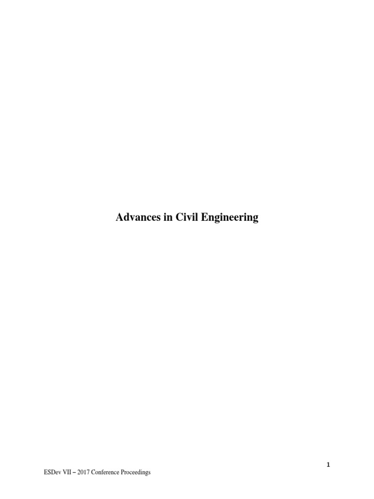 1 Extracted Pages From ESDev-2017 Advances in Civil Engineering Full ...