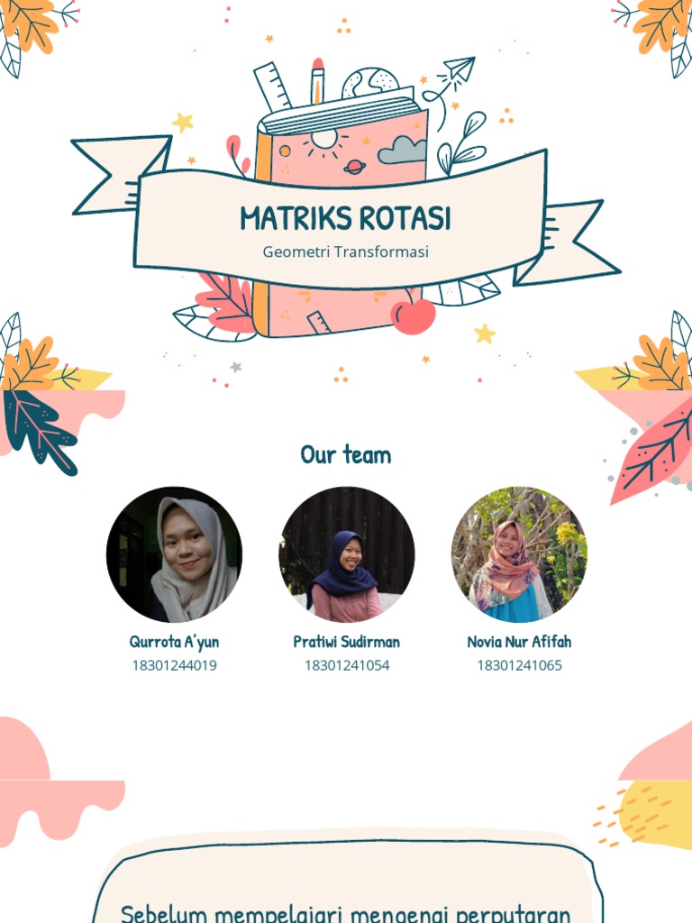 Kelompok VII - Matriks Rotasi Pendidikan Matematika C 2018 | PDF