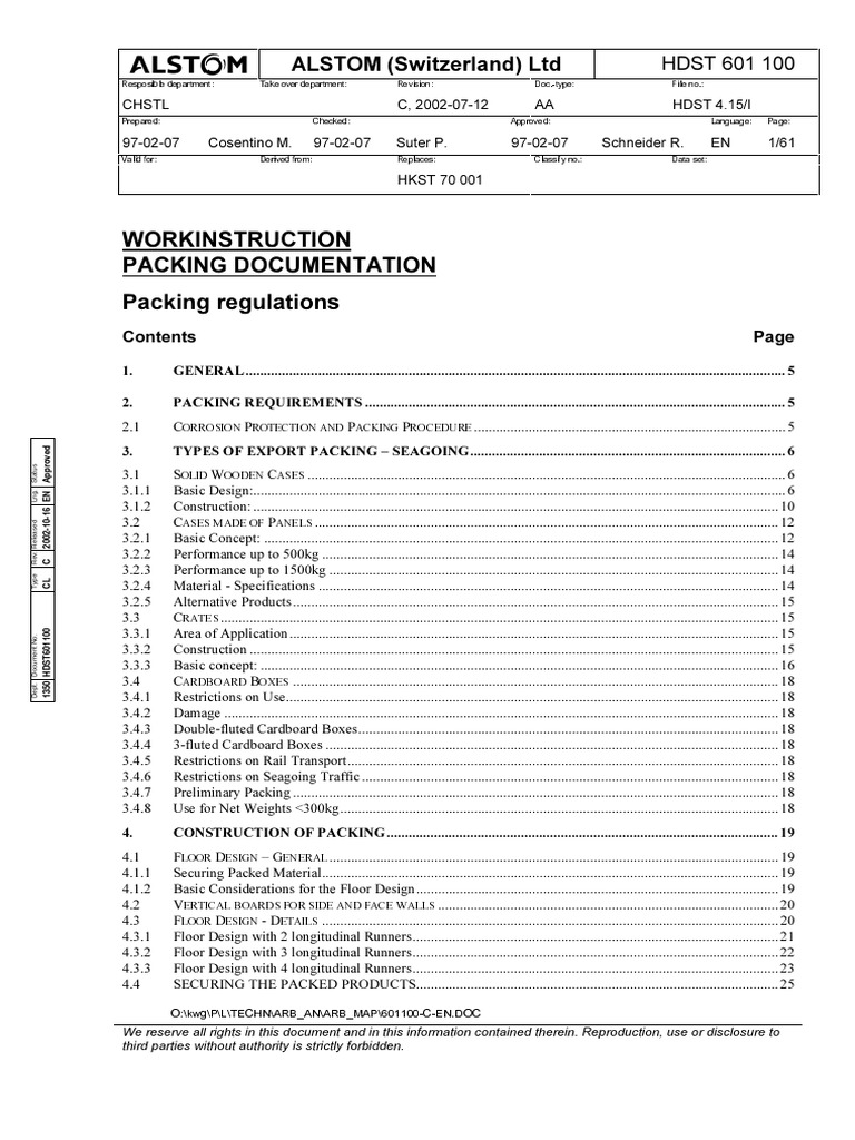 annexe5-HDST 601 100-Revc-General Packing instruction-ALSTOM | PDF