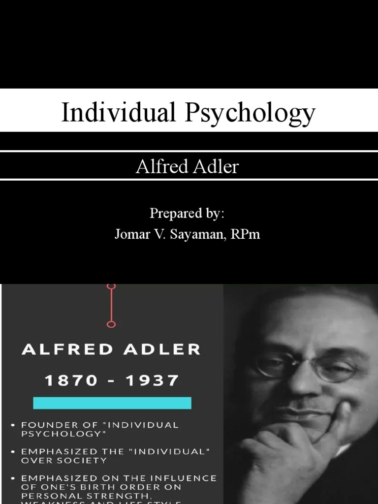 Individual Psychology: Alfred Adler | PDF | Self Esteem | Sigmund Freud