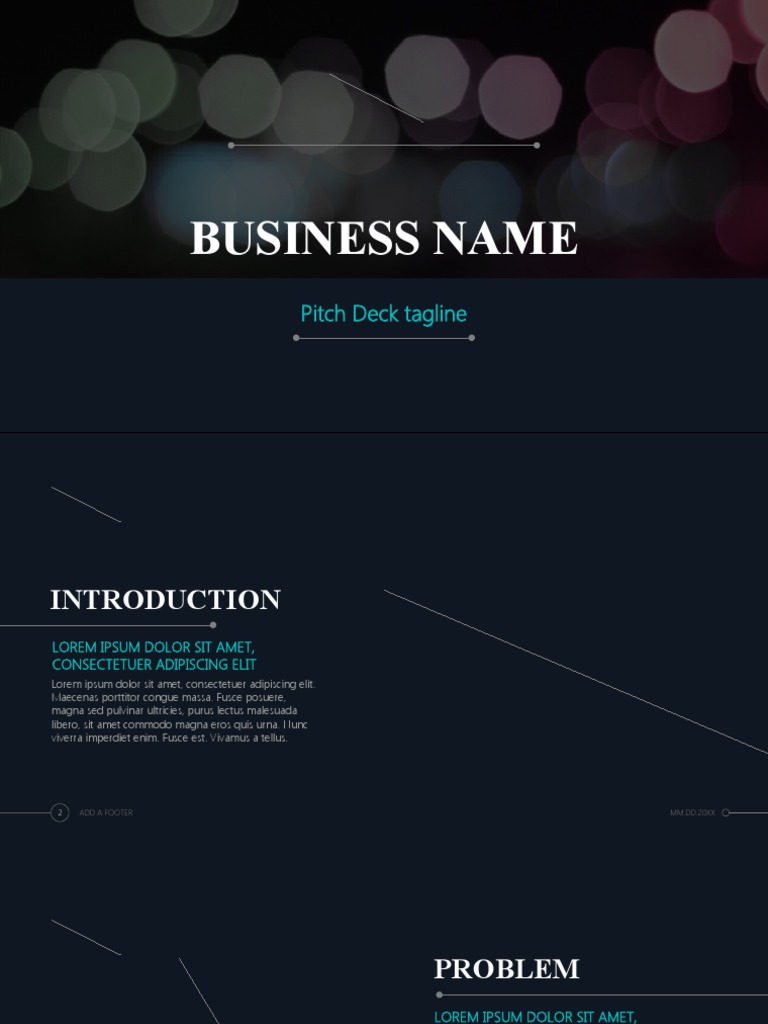 Business Name: Pitch Deck Tagline | PDF | Financial Accounting | Pricing