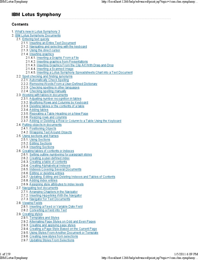 IBM Lotus Symphony | PDF | Spreadsheet | Menu (Computing)