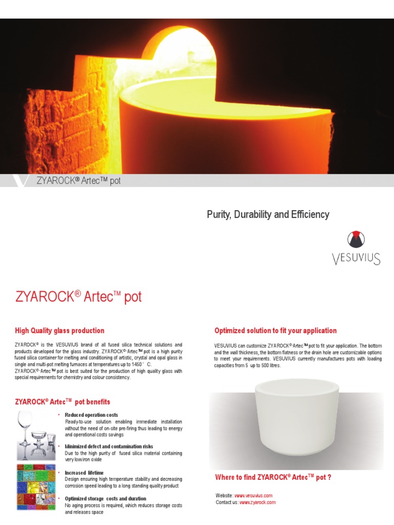 ZYAROCK Artec Pot Leaflet (En) | PDF | Glasses | Silicon Dioxide