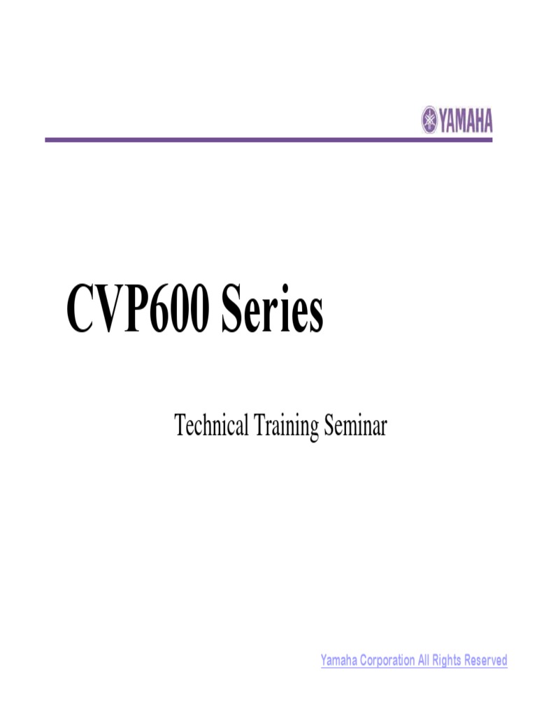 Yamaha cvp-600 Series cvp-601 cvp-605 cvp-609 | PDF | Analog To Digital ...