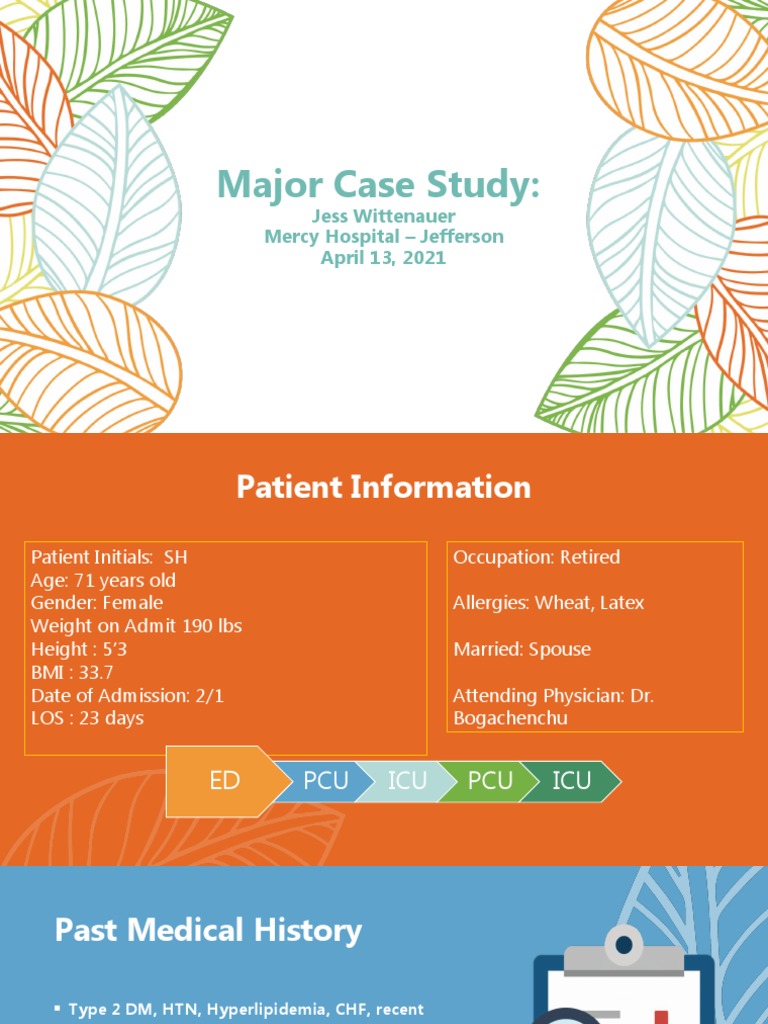 Major Case Study Presentation PDF Medical Specialties Clinical