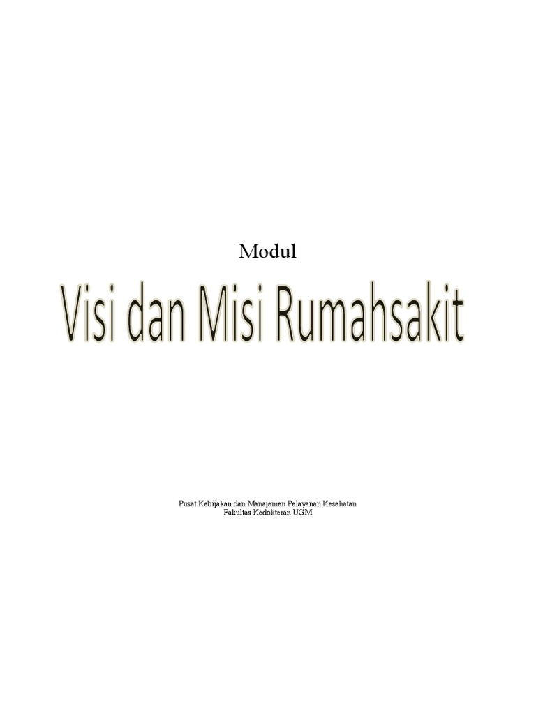 Pengembangan Visi dan Misi Rumah Sakit | PDF