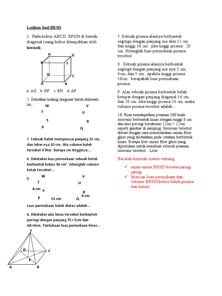 Latihan Soal BRSD | PDF