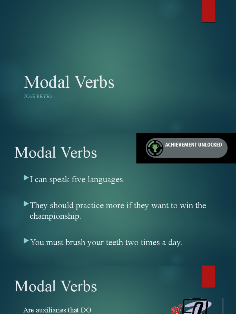 Modal Verbs: José Reyes | PDF | Verb | Morphology