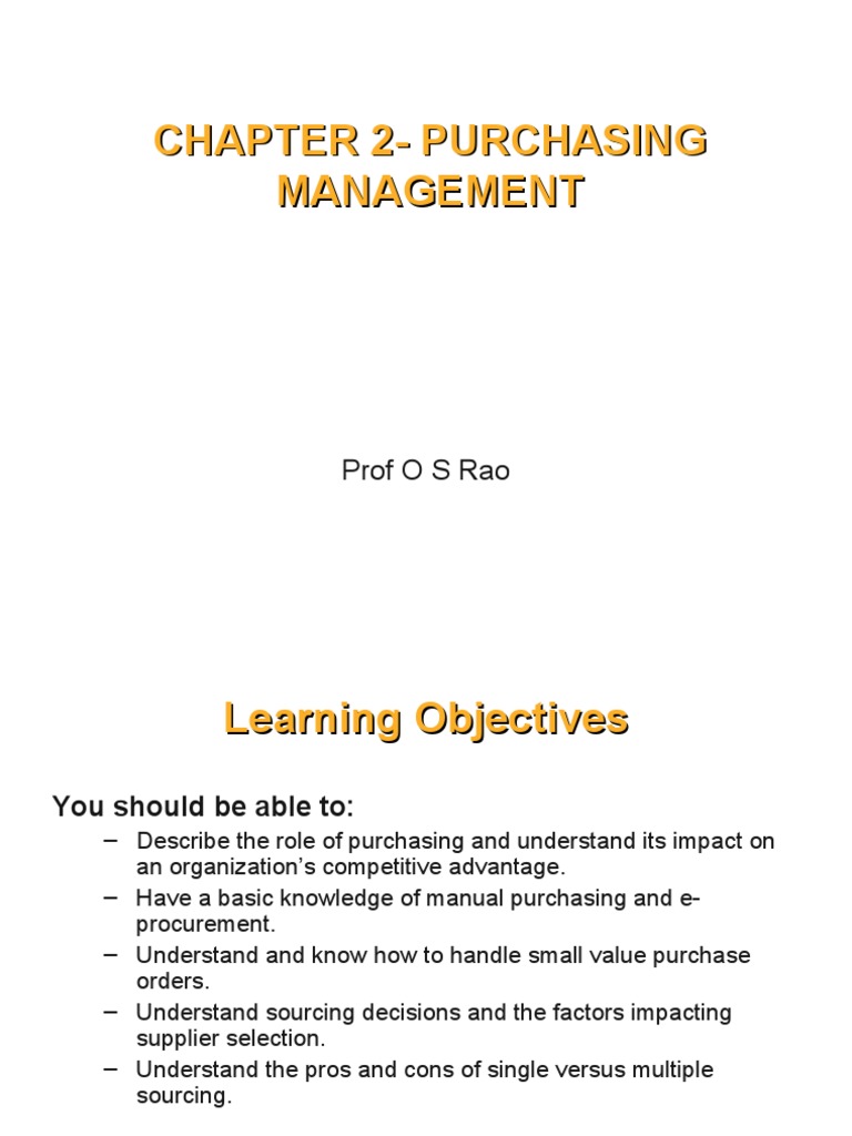 Strategic Purchasing Management: A Guide to the Role, Process ...