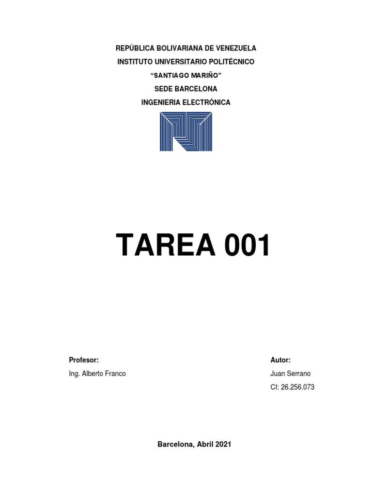 Tarea 001 Juan Serrano | PDF | Iso 9000 | Lápiz