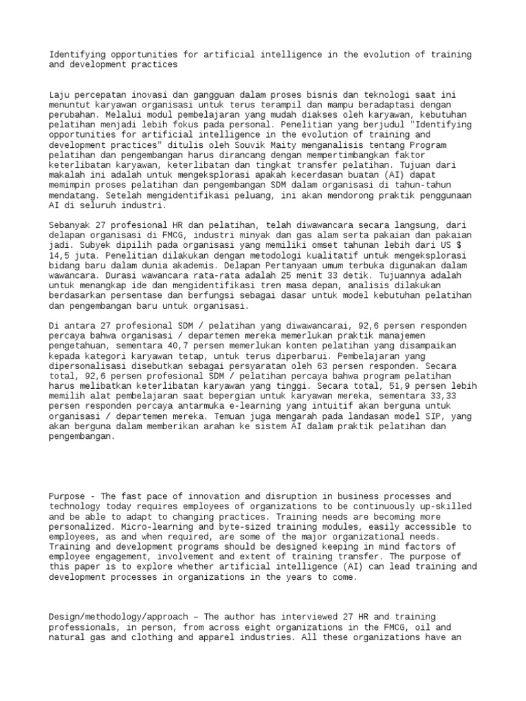 Identifying Opportunities For Artificial Intelligence in The Evolution ... Identifying Opportunities For Artificial Intelligence in The Evolution ...