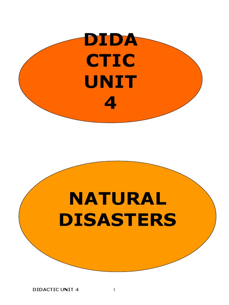 Didactic Unit 4 | PDF | Disaster And Accident