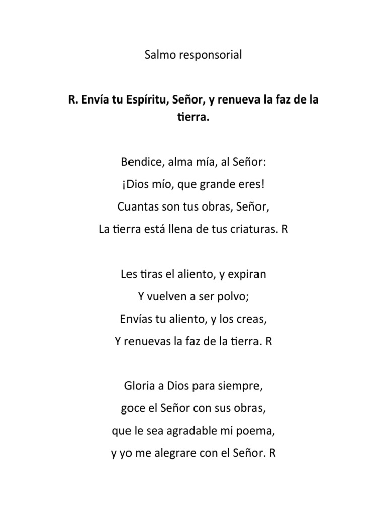 Salmo Responsorial | PDF | Religión y espiritualidad
