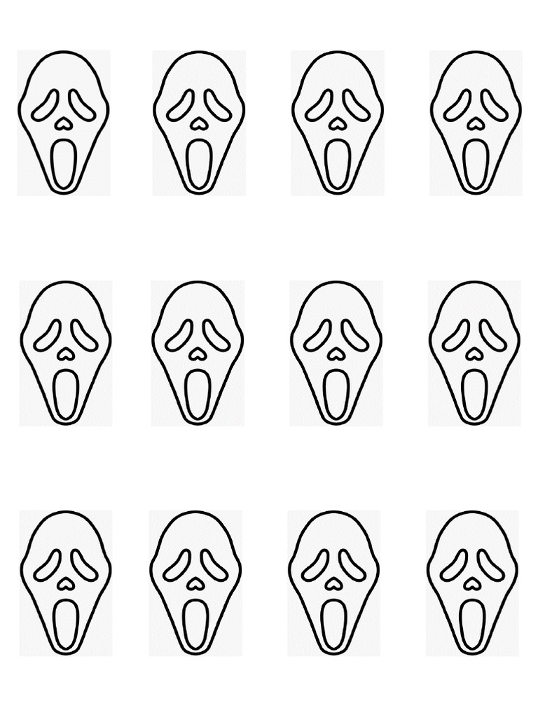 Macaron Sablon - Halloween - Scream Mask. | PDF
