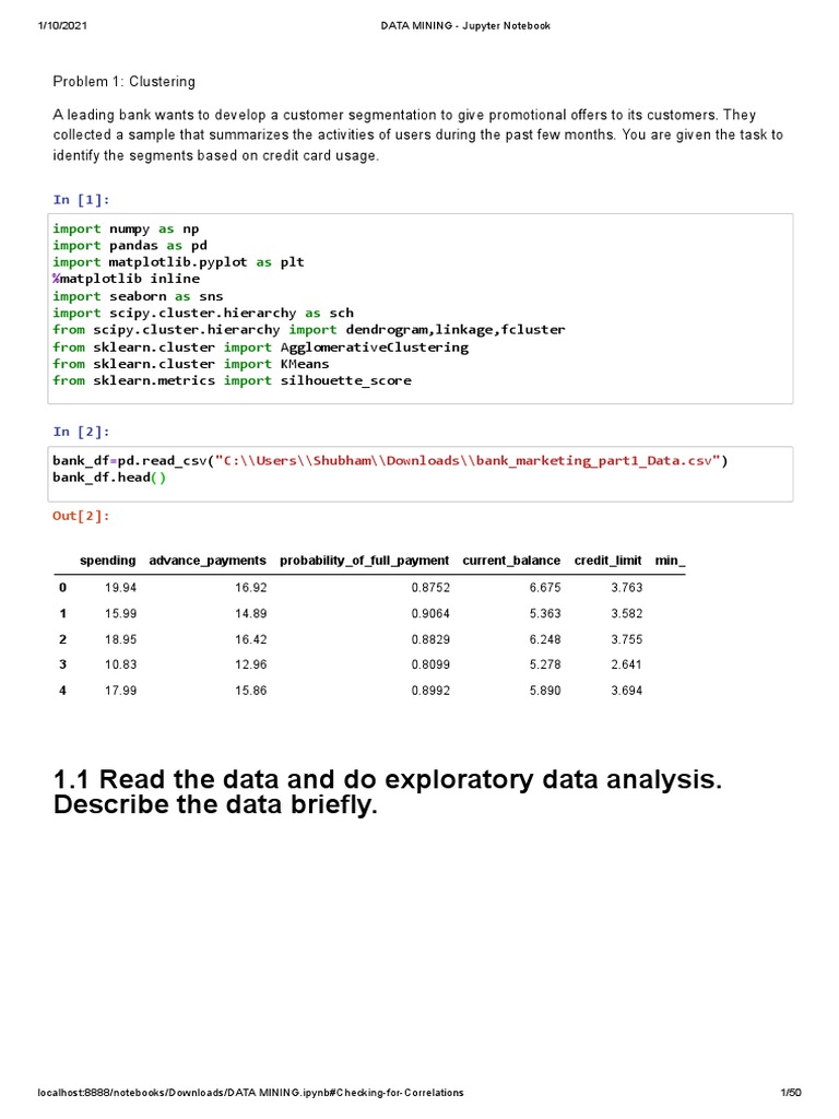 Customer Segmentation with Jupyter | PDF | Receiver Operating ...