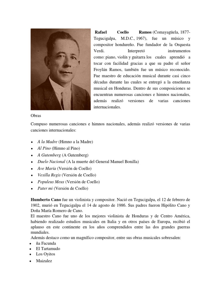 Rafael Coello Ramos: Fundador de la Orquesta Verdi y pionero de la ...