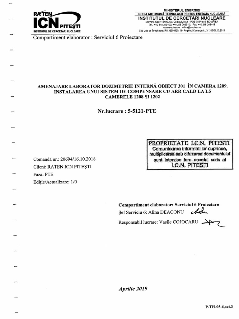 4.proiect Tehnic | PDF