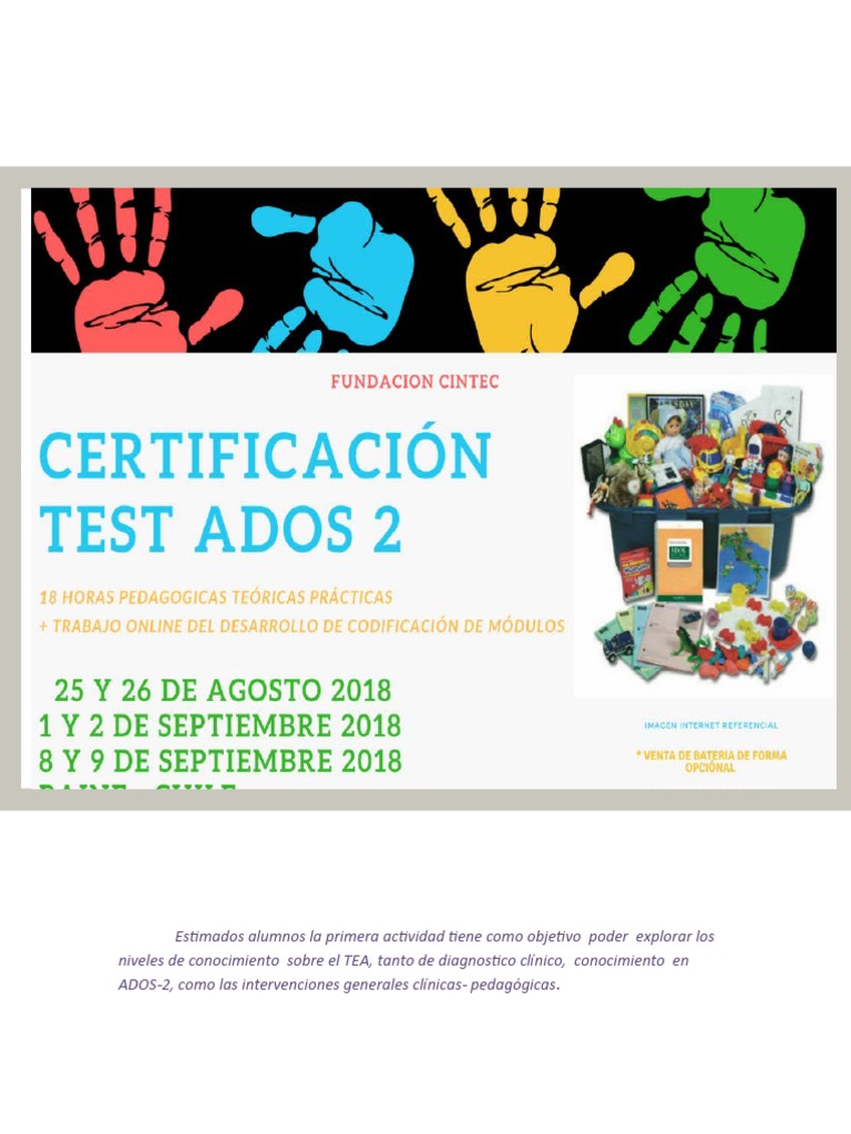 Ados - 2 Cuestionario | PDF | Espectro autista | Psicología anormal